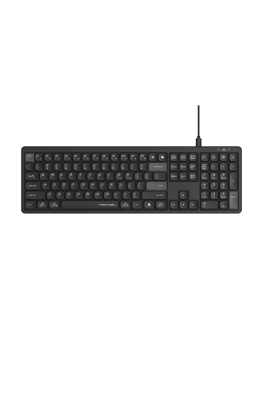 A4Tech FX55 Black Full Size Low-Profile Wired Keyboard | Electronic ...