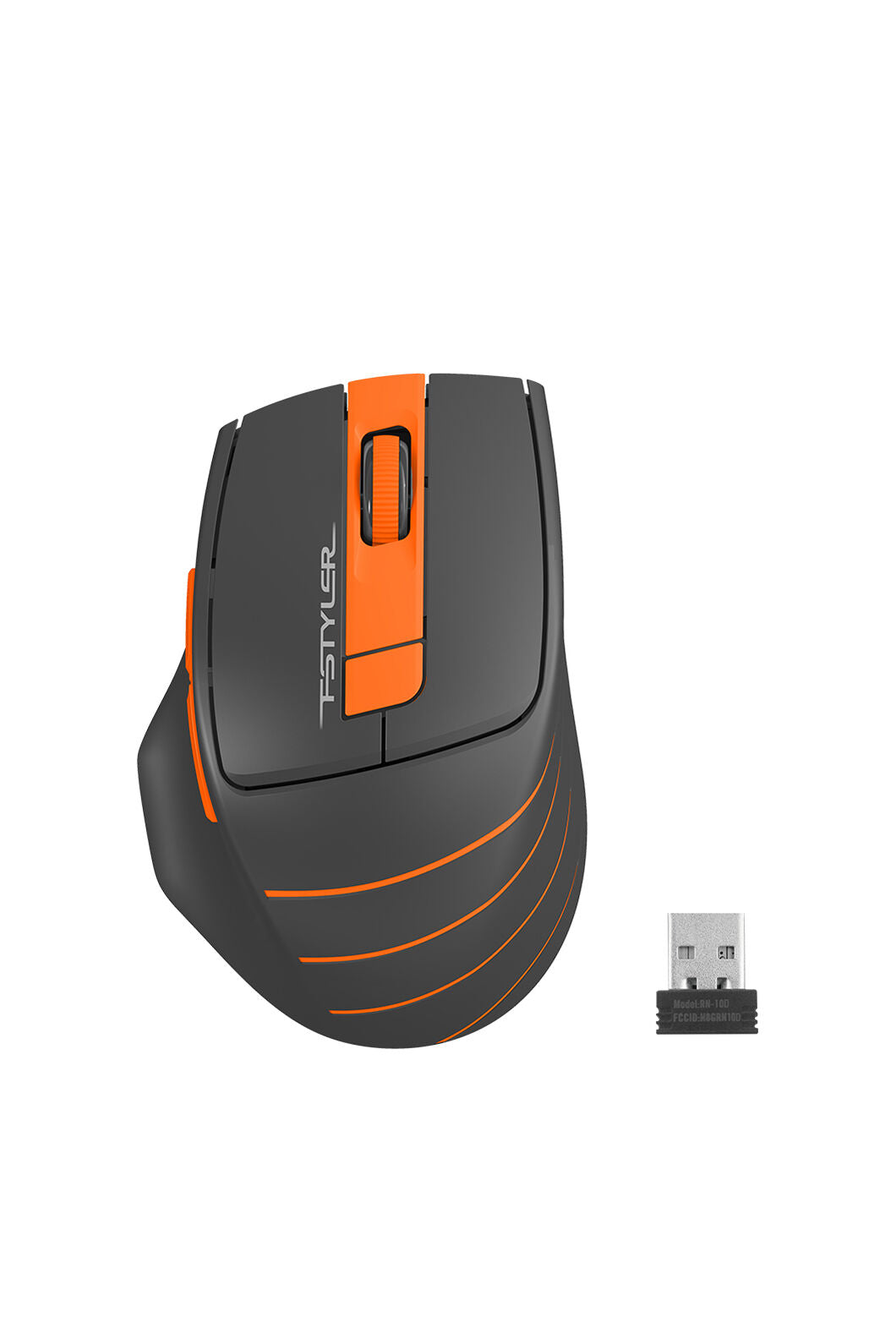 A4Tech FG30S Orange Full-Size Silent Wireless Optical Mouse ...