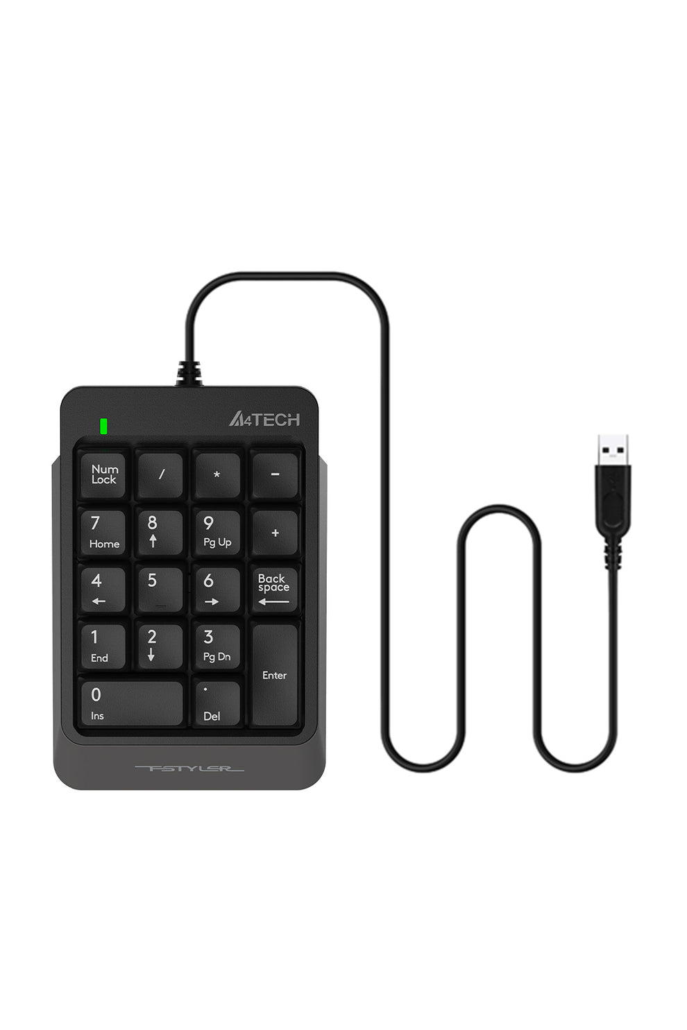 A4Tech FK13P Black Ultra-Slim 18-Key Spill-Resistant USB Numeric Keypa ...