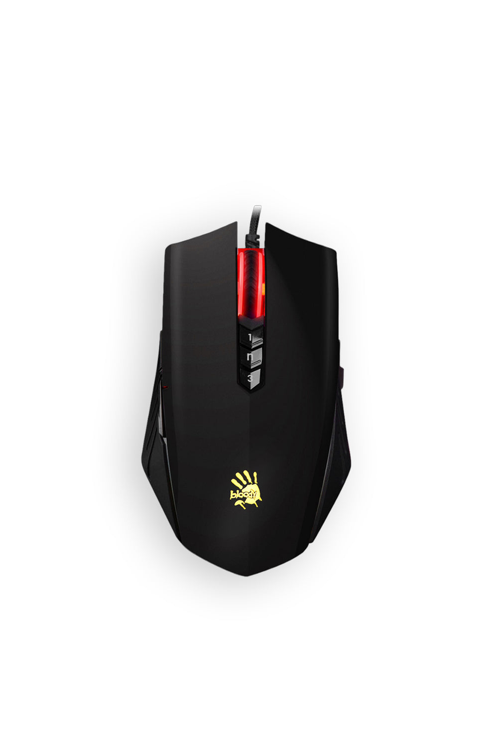 Bloody A70 Light Strike Matte Black Wired 6200 CPI Optical Gaming Mouse ...