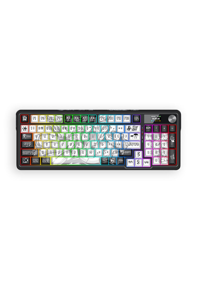 Redragon K719GF-RGB Pro Artemis Pro Grey Wireless Mechanical Keyboard ...