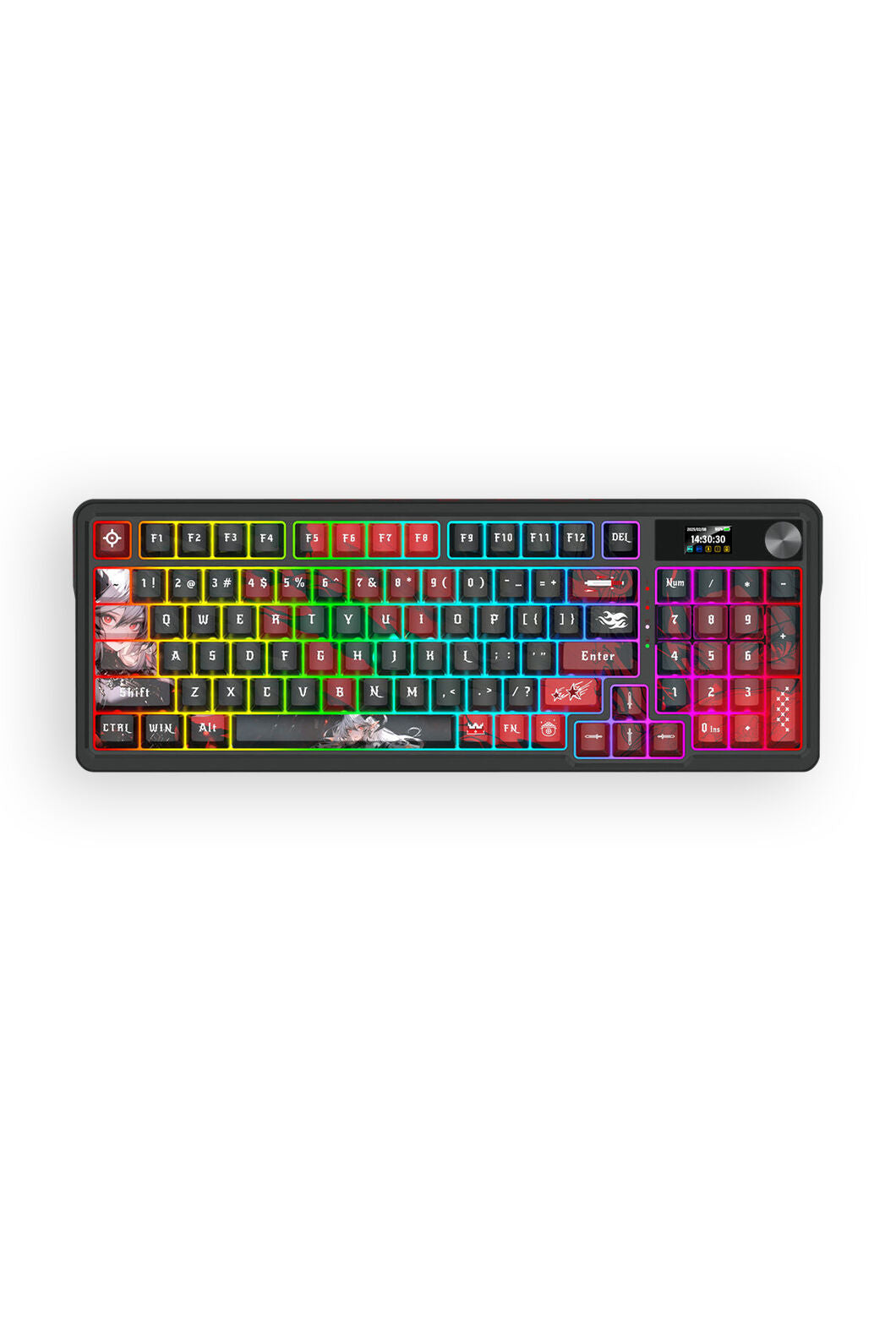 Redragon K719AK RGB Pro Artemis Pro Black LCD Gasket Wireless Mechanic ...